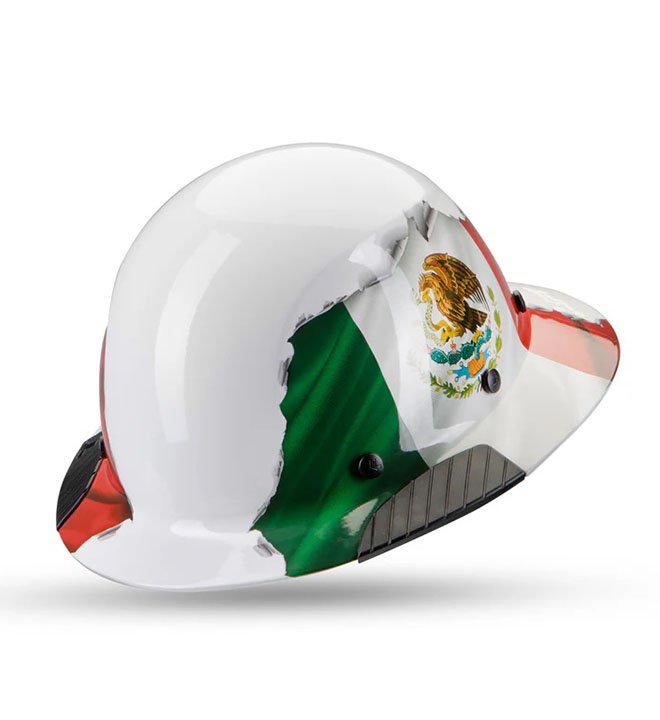 DAX Mexican Flag Full Brim Hardhat - JC Tools